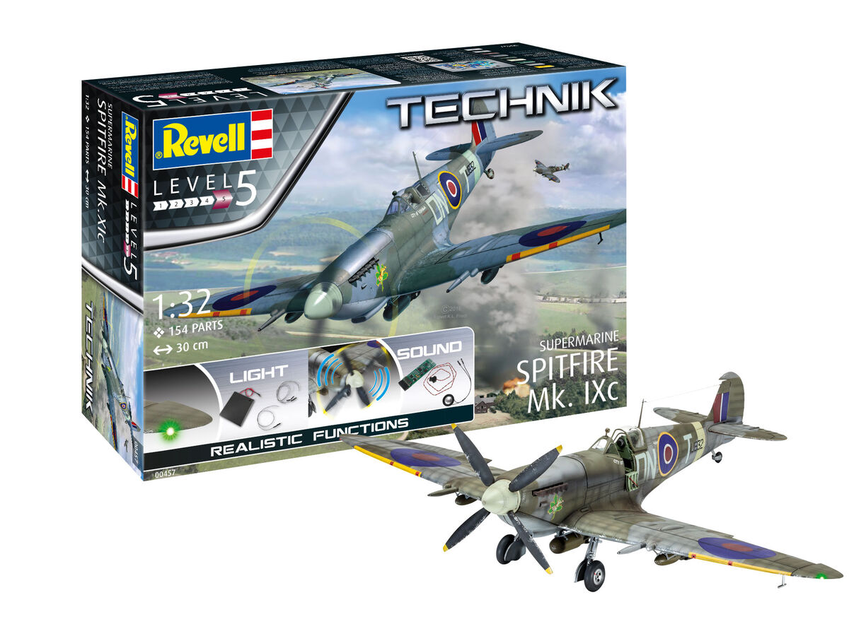 Revell RV00457 1:32 Supermarine Spitfire Mk.IXc Technik with Lights ...