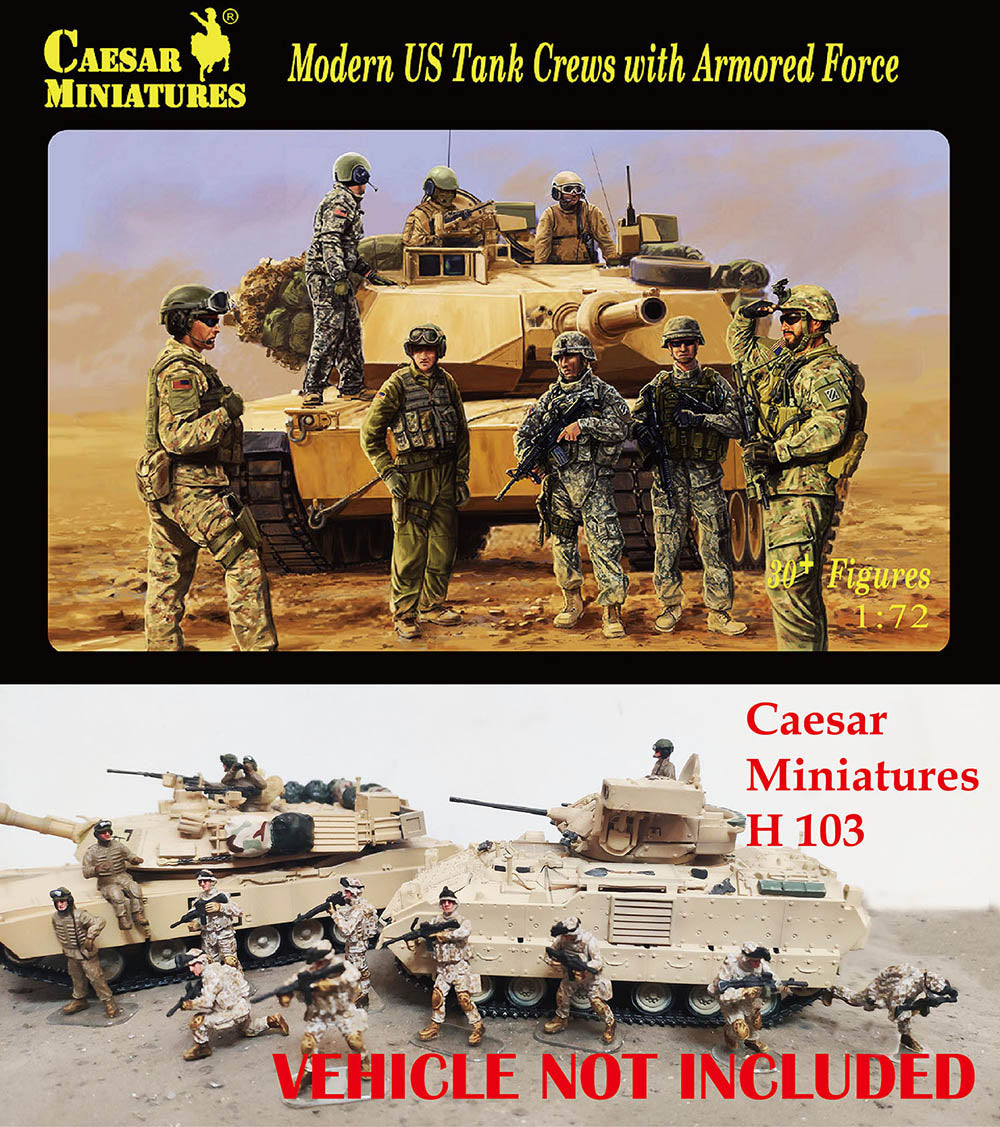 Caesar Miniatures H103 1:72 Modern US Tank Crews with Armored Force ...