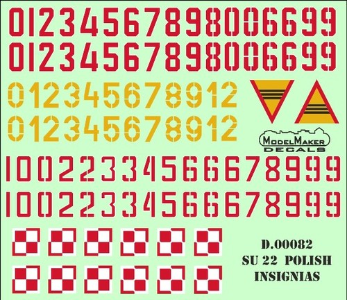 Model Maker Decals D48082 1:48 Sukhoi Su-22 Polish insignias – Puzzle Craft