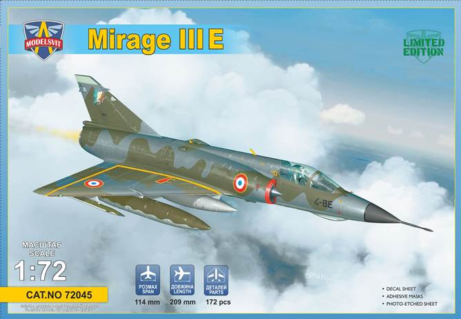 Modelsvit 72045 1:72 Dassault-Mirage IIIE – Puzzle Craft