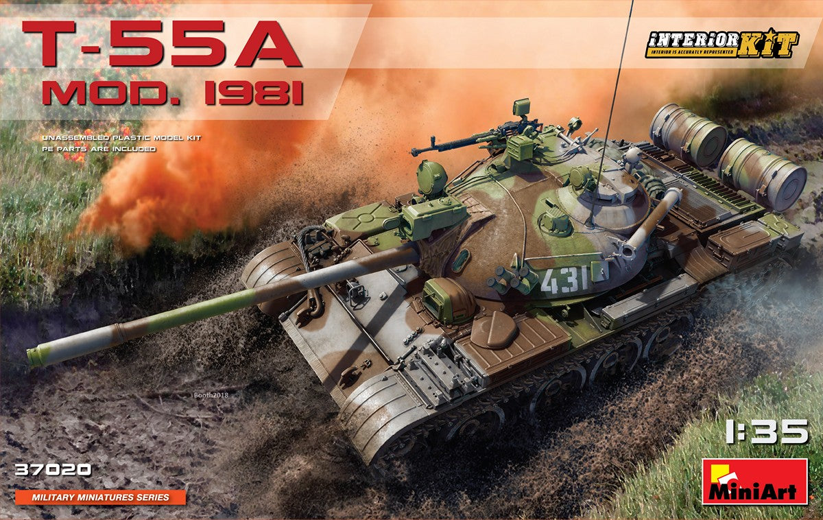 Mini Art 37020 1:35 Soviet T-55A Mod.1981 with Interior – Puzzle Craft