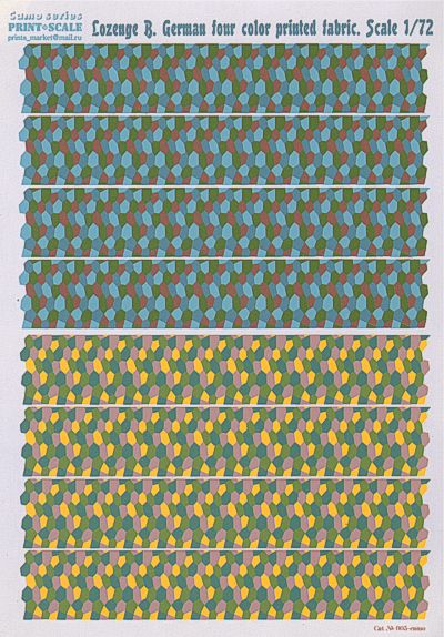 Print Scale 005 1:72 Lozenge B. German Four Colour Printed Fabric ...
