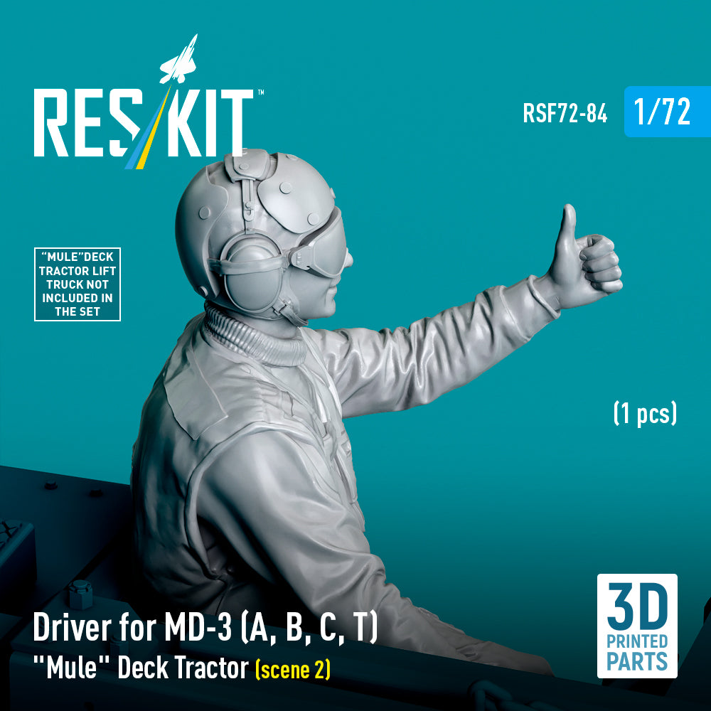 ResKit RSF72-84 1:72 Driver for MD-3 'Mule' Deck Tractor (scene 2) (1 ...