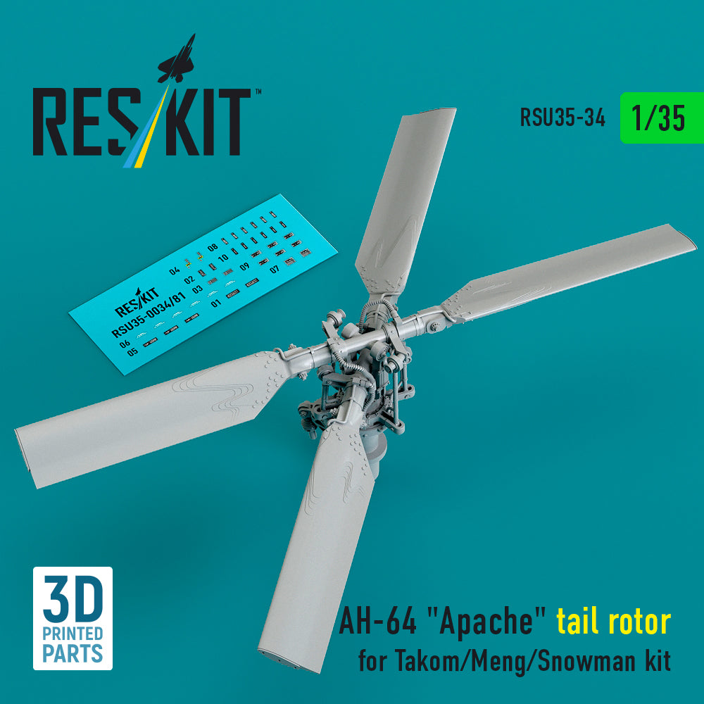 ResKit RSU35-34 1:35 Bell/Boeing AH-64 Apache tail rotor – Puzzle Craft