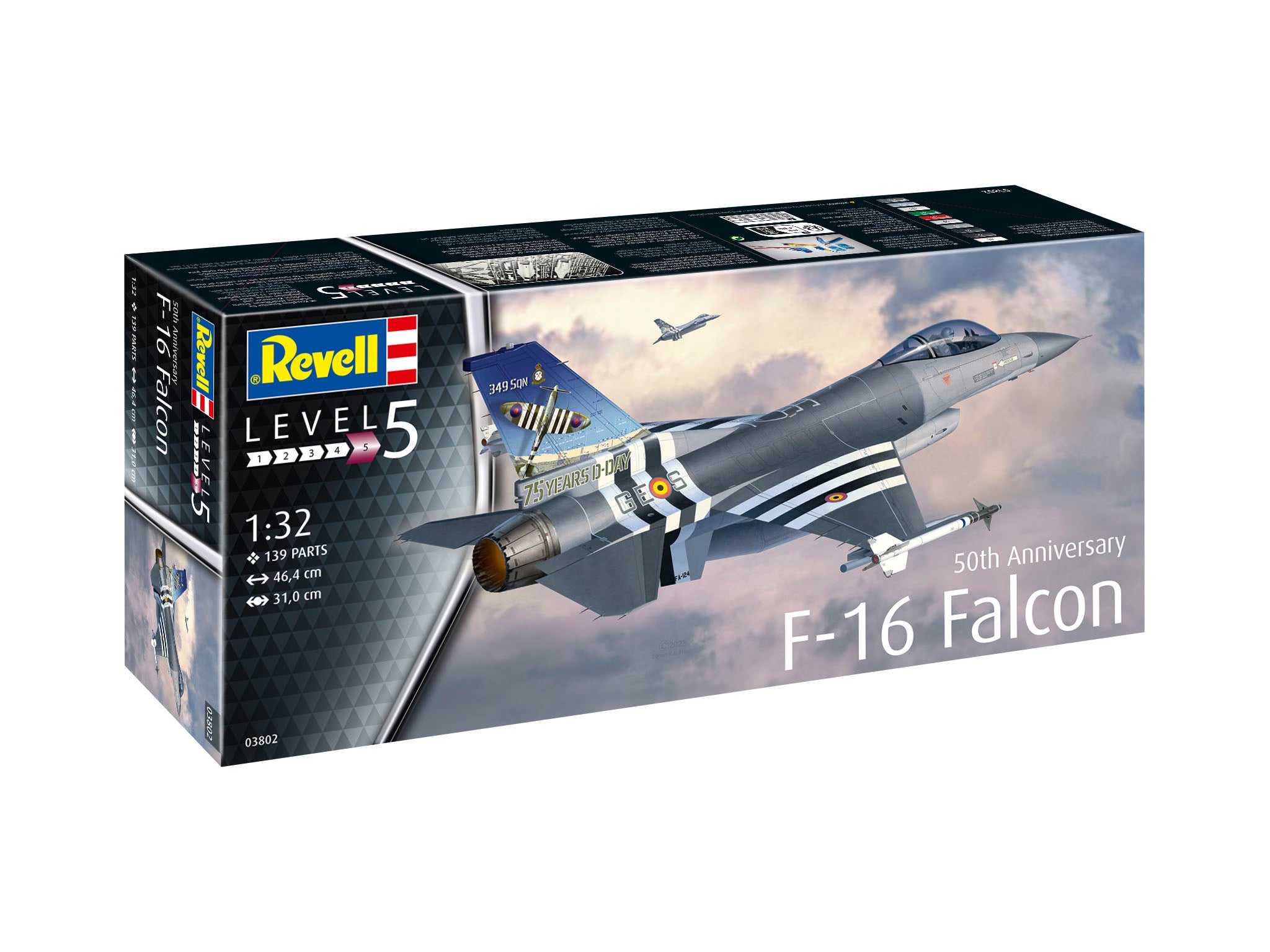 Revell 03802 1:32 F-16 Falcon 50th Anniversary – Puzzle Craft