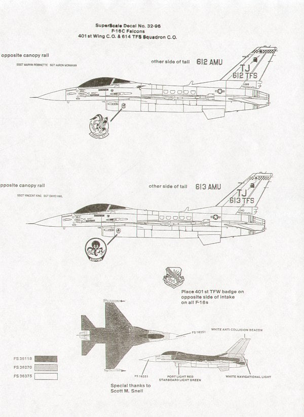Superscale SS32096 1:32 Lockheed-Martin F-16C – Puzzle Craft