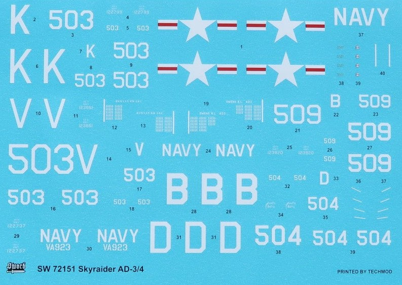 Sword 72151 1:72 Douglas AD-3/4 (early) Skyraider over Korea – Puzzle Craft