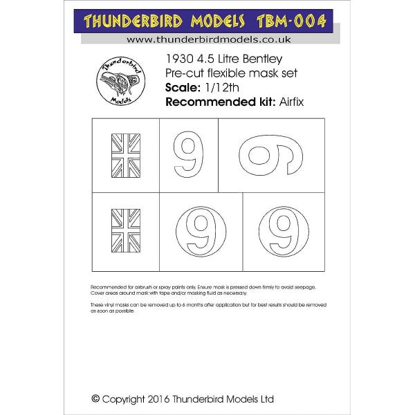 Thunderbird Models TBM-004 1:12 1930 Bentley 4.5 litre supercharged ...