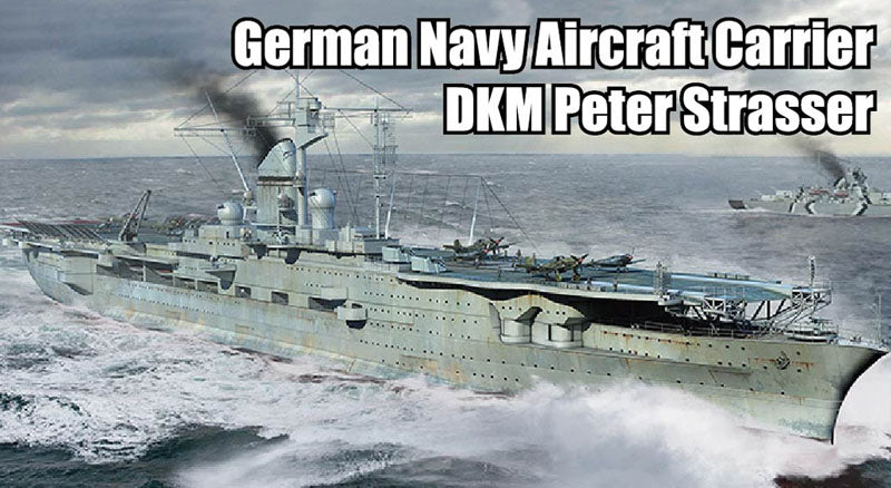 Trumpeter 06710 1:700 German Navy Aircraft Carrier DKM Peter Strasser ...